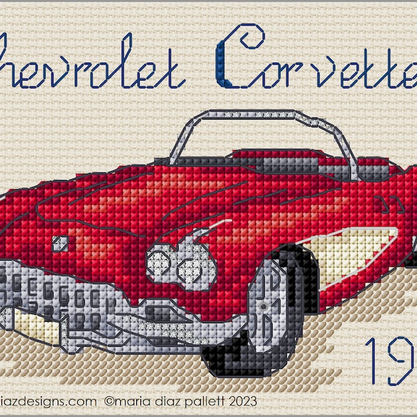 Cross Stitch Patterns Corvettes - Etsy