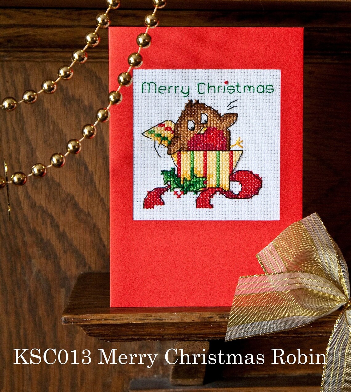 KSC013 Merry Christmas Robin - Cross Stitch Pattern - Etsy