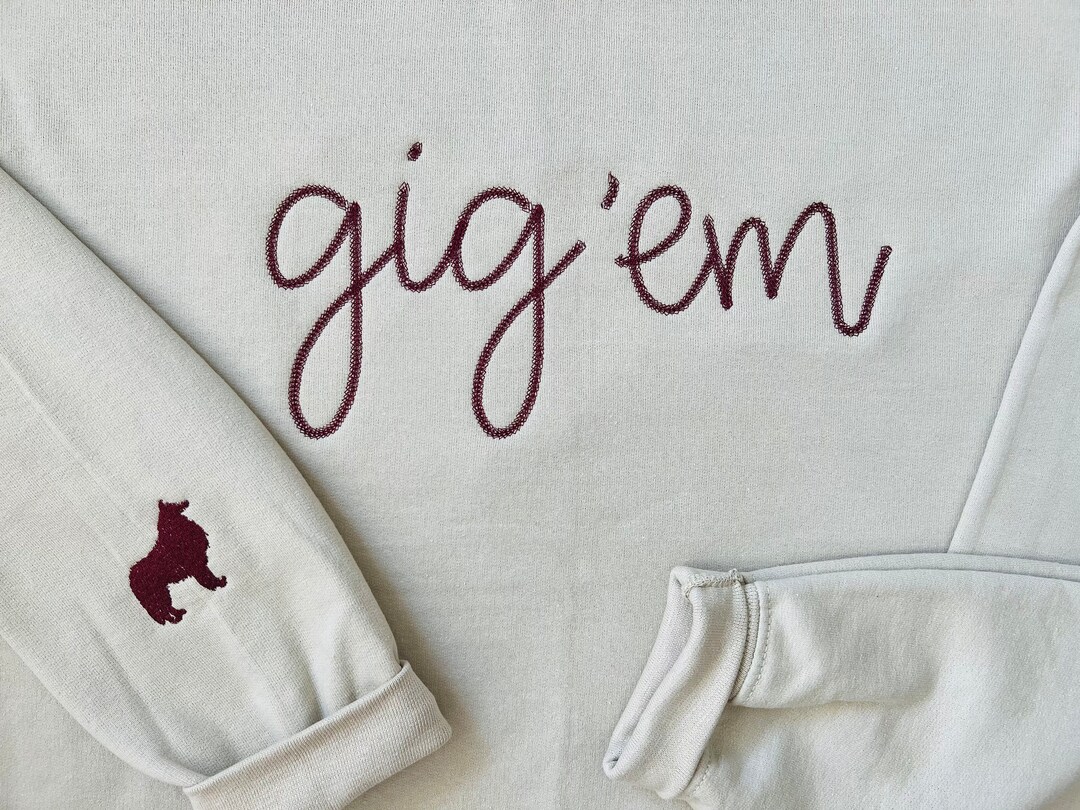 Custom Sweatshirt Chain Stitch With Embroidered Sleeve - Etsy