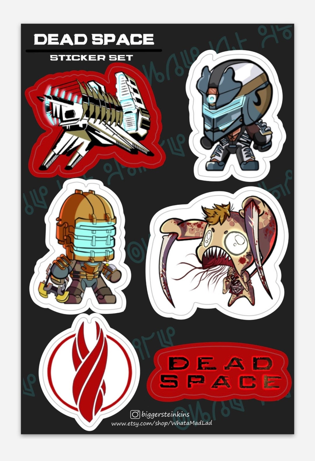 Dead Space Sticker Sheet Set of 6 | Die-cut Vinyl | OG Suit | Advanced ...
