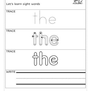 Fry 1st Hundred Sight Words Worksheets 100 Printable Let's Learn Fry's ...
