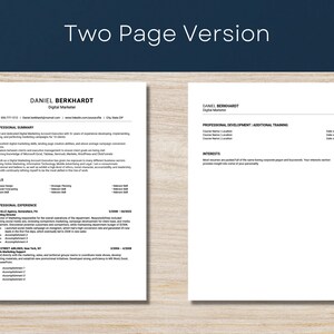 2023 Resume Template ATS Friendly for Google Docs and MS Word ...