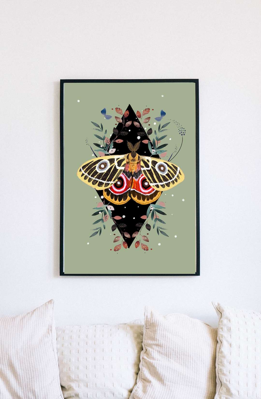 Moth Digital Printable Art | Home Wall Decor Botanical Insect ...