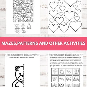Printable Valentine's Day Kid's Activities, Valentine's Day Bundle ...