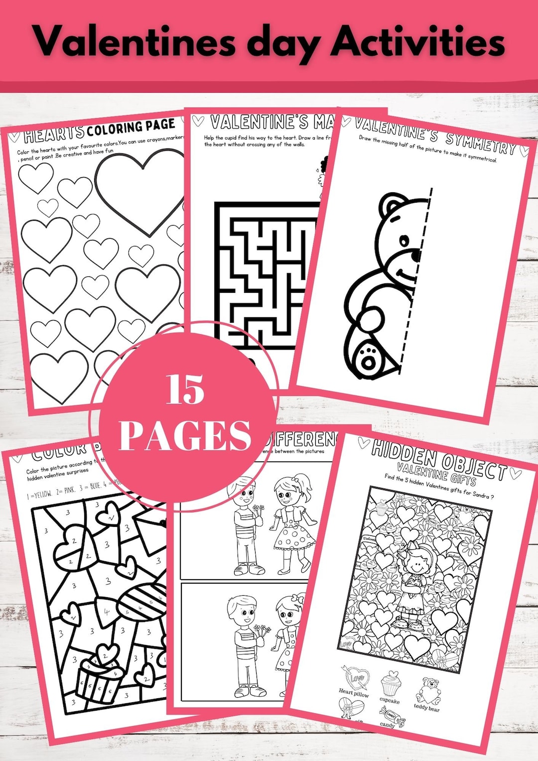 Printable Valentine's Day Kid's Activities, Valentine's Day Bundle ...