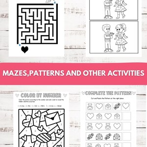 Printable Valentine's Day Kid's Activities, Valentine's Day Bundle ...