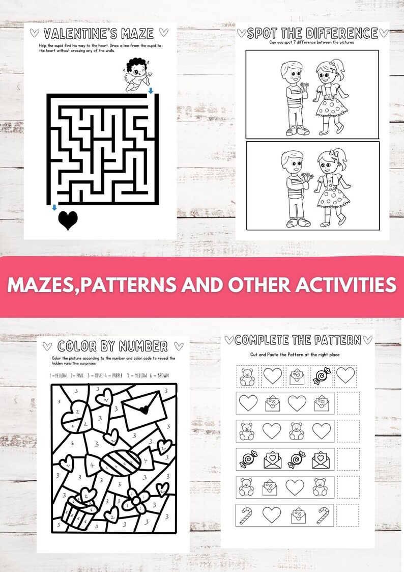 Printable Valentine's Day Kid's Activities, Valentine's Day Bundle ...