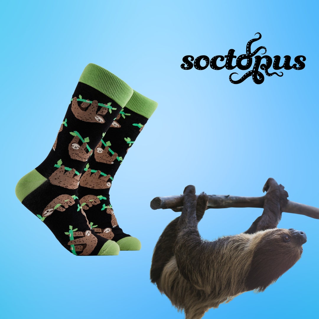 Sloth Socks Novelty Socks Socks Gifts Sloth Gifts Sloth Lover Lazy ...