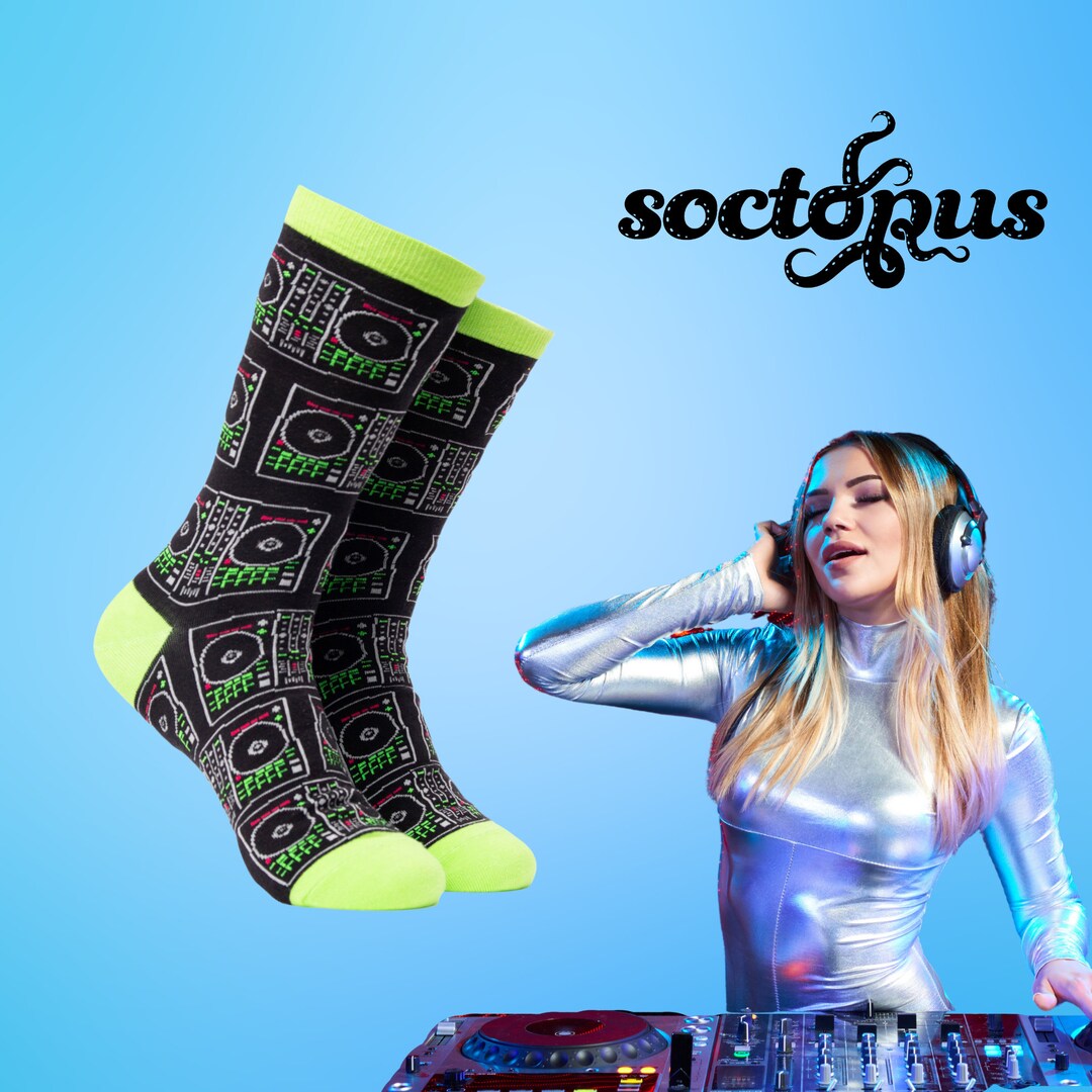 DJ Socks Socks Gifts Novelty Socks DJ Gifts DJ Dad Dj Saved My Life ...