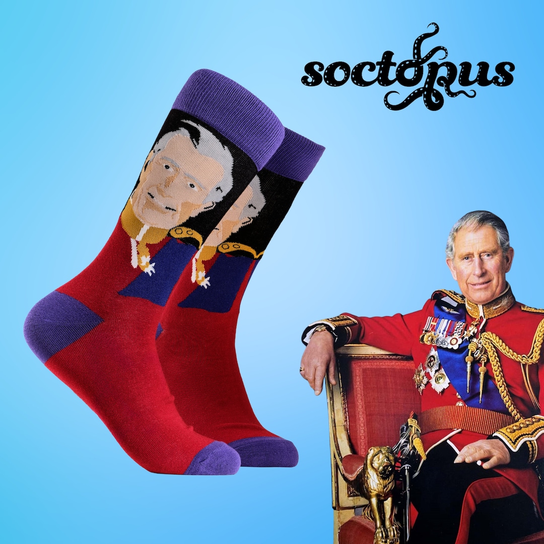 King Charles Socks Royal Family Gift Royal Family Memorabilia Sock ...