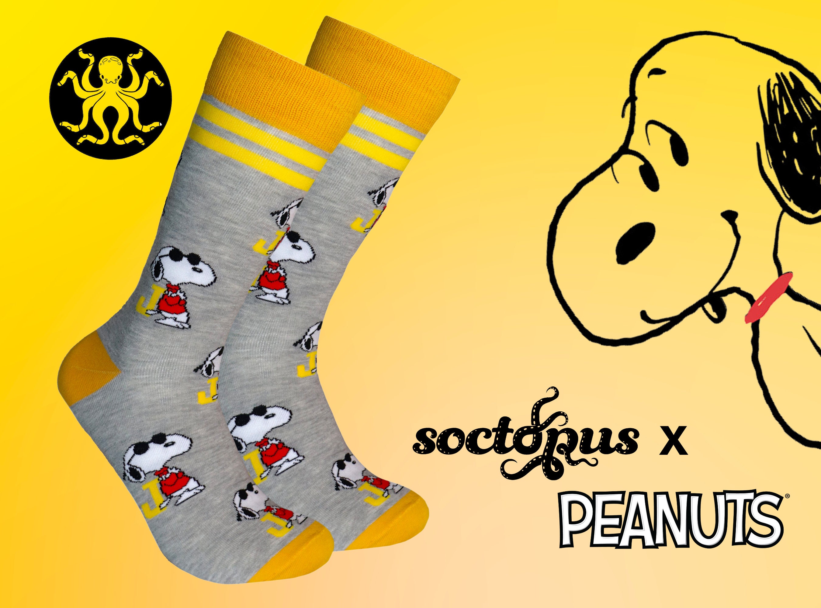 Snoopy Socks Joe Cool Peanuts Socks Charlie Brown Novelty - Etsy