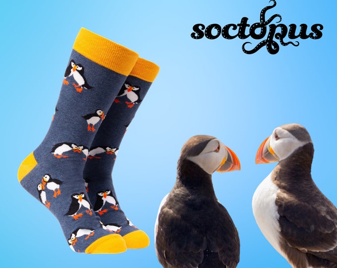 Trio of Flying Puffins With Fish / Seaside Coastal Puffin Bird Ornament ...