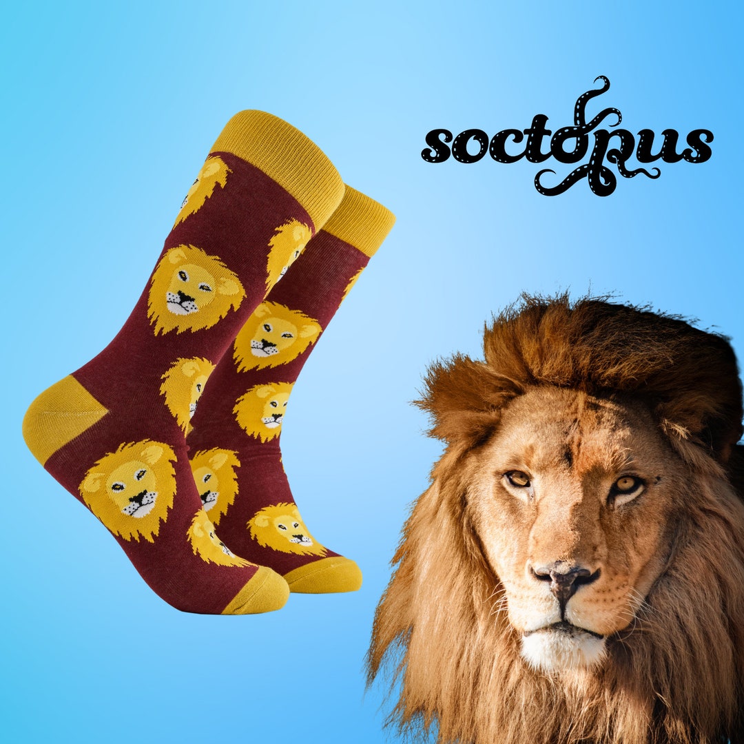 Lion King Socks Lion Gifts Safari Socks Socks Gifts - Etsy UK