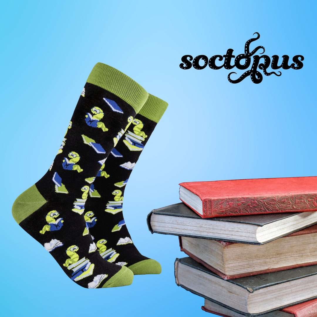 Reading Socks Book Socks Book Lover Gifts Socks Gifts Novelty Socks ...