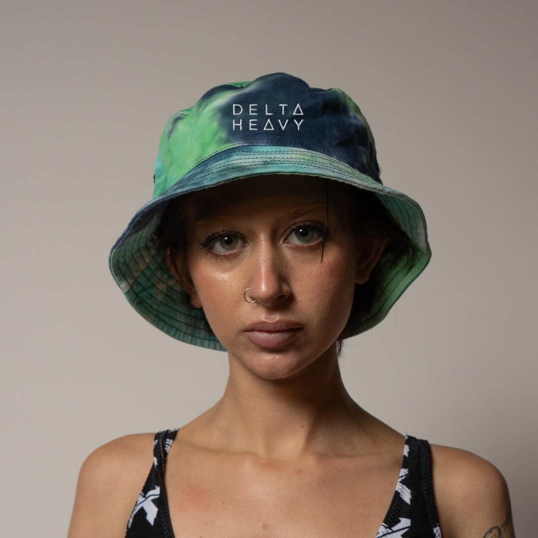 Delta Heavy Tie Dye Bucket Hat – Embroidered Basshead Rave Hat, Dubstep ...