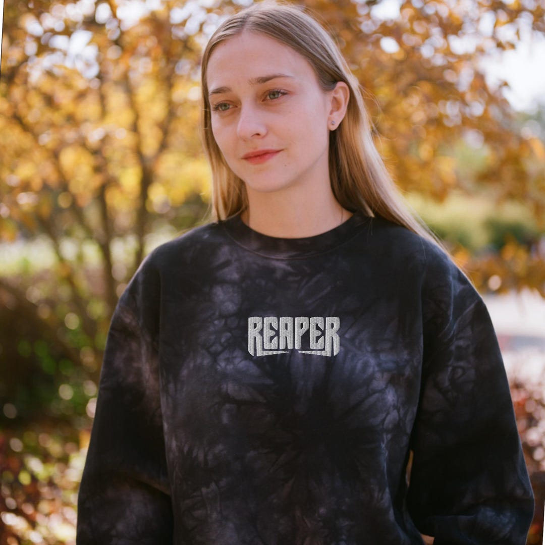 Reaper Embroidered Tie-dye Crewneck – EDM Rave Festival Sweatshirt - Etsy