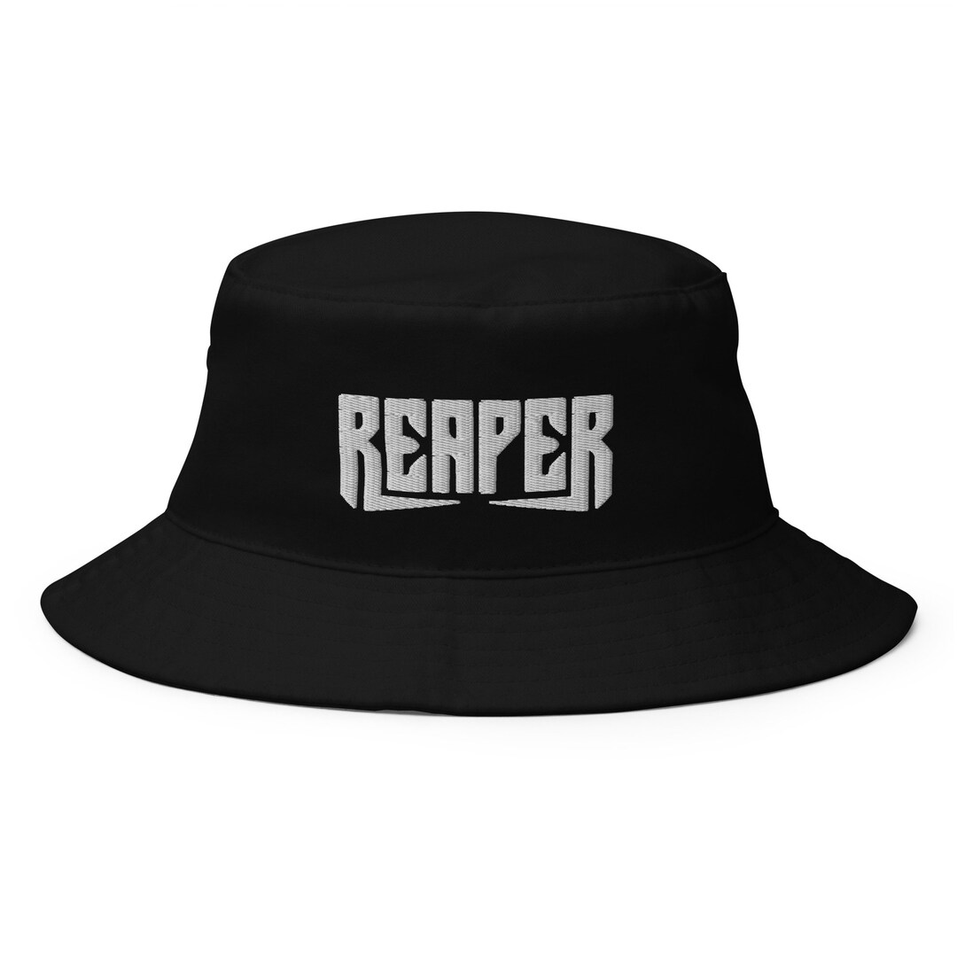 Reaper Embroidered Bucket Hat – Rave Festival Hat for EDM, Dubstep ...
