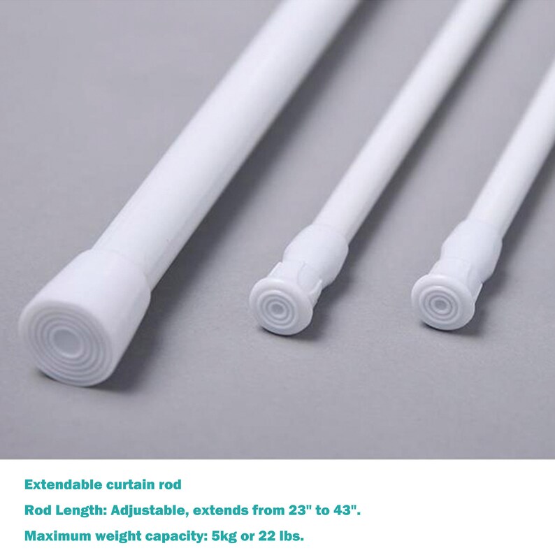 2pc Adjustable Curtain Rod Clothes Rod Suitable for - Etsy