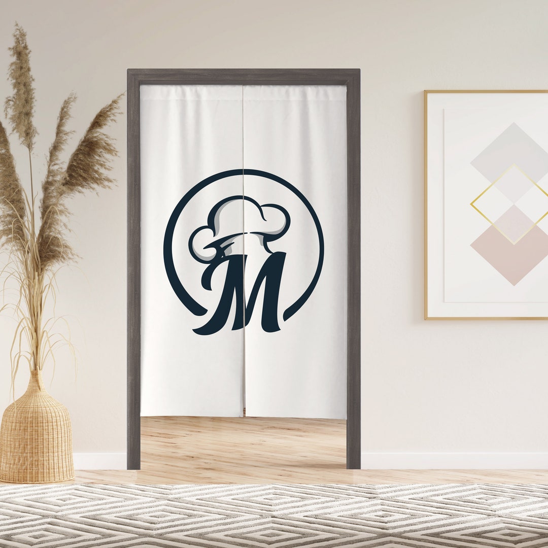 Custom Shopkeeper Logo With Letter Noren Door Curtain, Curtain for ...