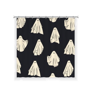 Cute Ghost Shower Curtain With 12 Hooks 100% Waterproof - Etsy