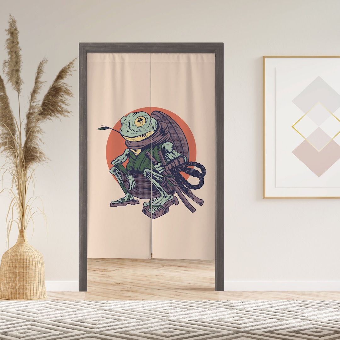 Ninja Frog Noren Door Curtain With Velcro/grommet/sleeve, Japanese ...