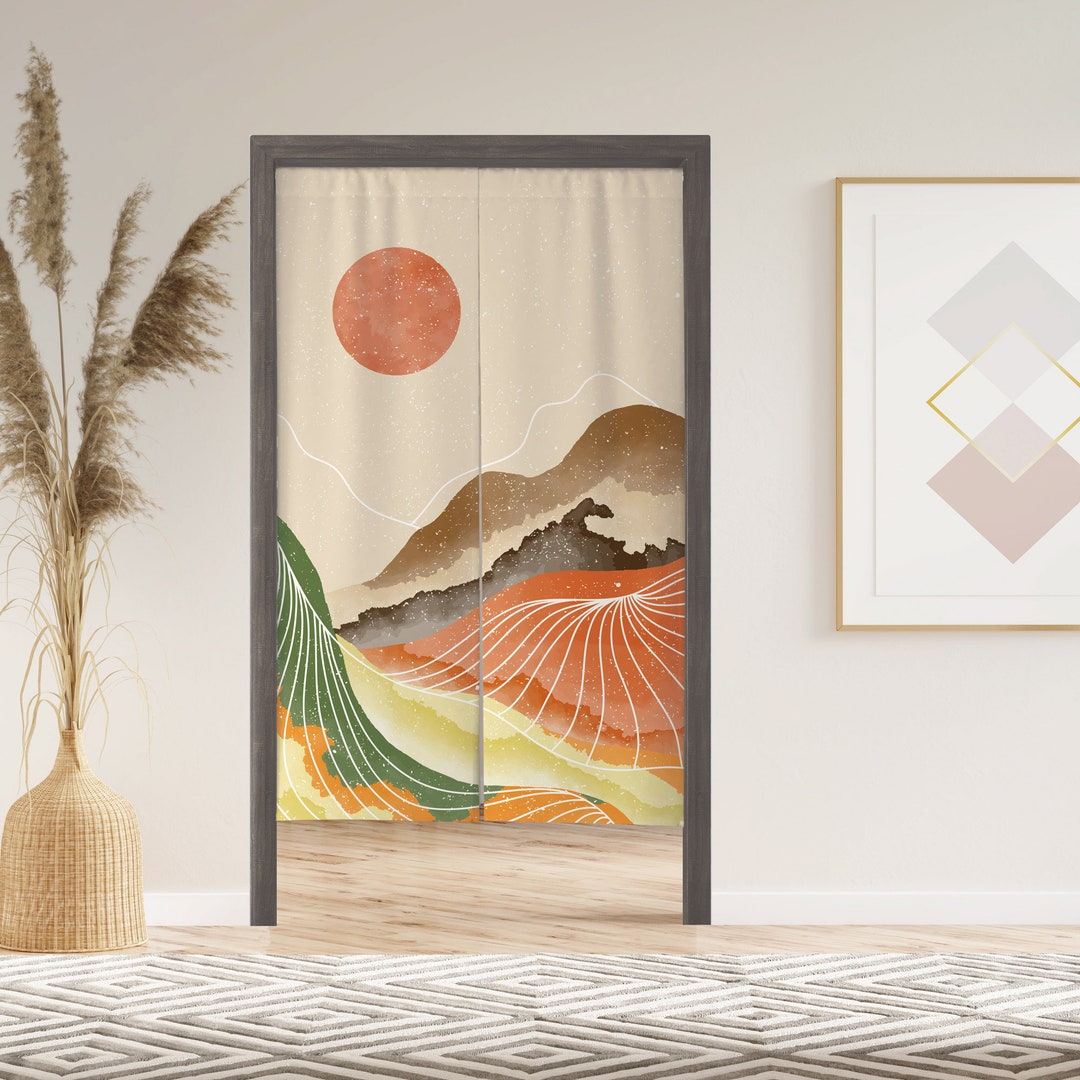 Colorful Japanese Noren Door Curtain With Velcro/grommet/sleeve ...