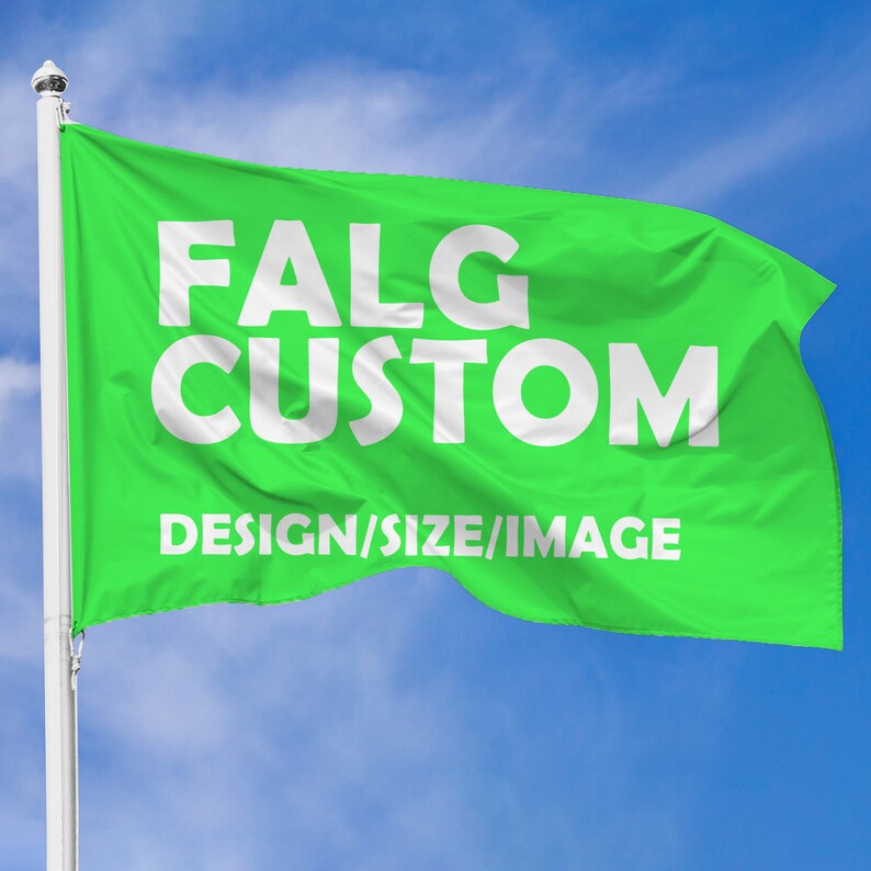 Custom Printed Personalised Flags Readable From Both Sides - Etsy