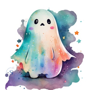 Cute Ghost Watercolor PNG Halloween PNG Ghost Clip Art - Etsy