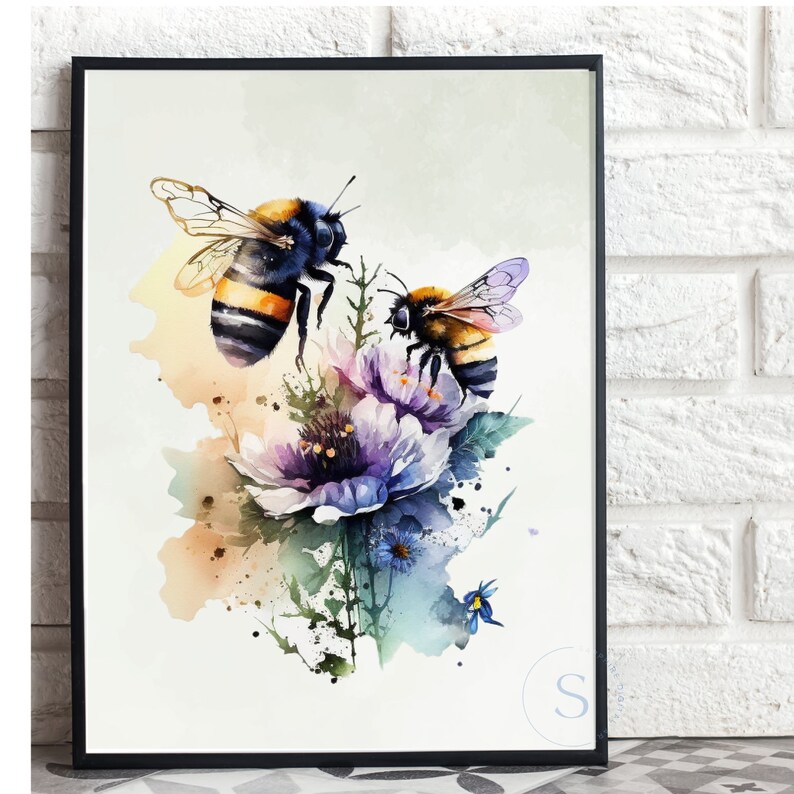 Watercolor Honey Bees Clipart Spring Clipart Bees Images Commercial Use ...