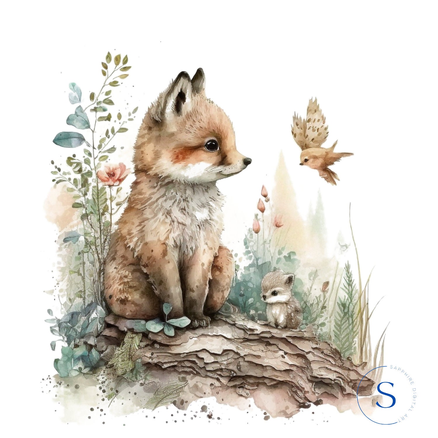 Cute Woodland Animals Watercolor Transparent Pngs Watercolor Woodlands ...