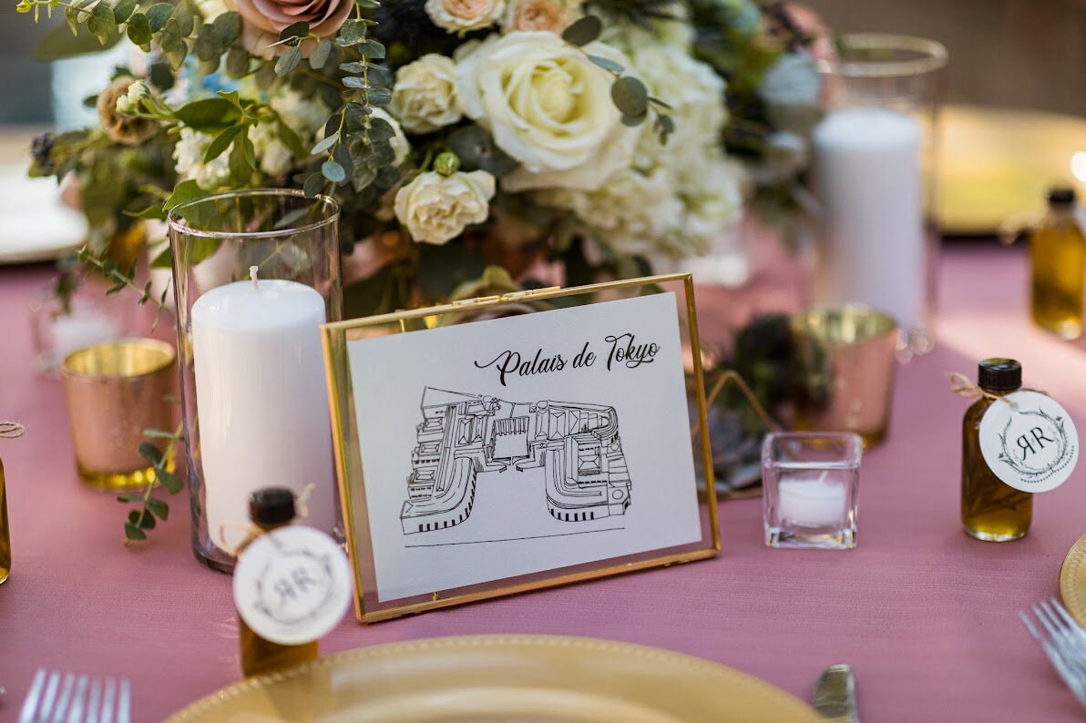 Custom Hand-drawn Wedding Table Assignment Cards, Art Museum Prints ...