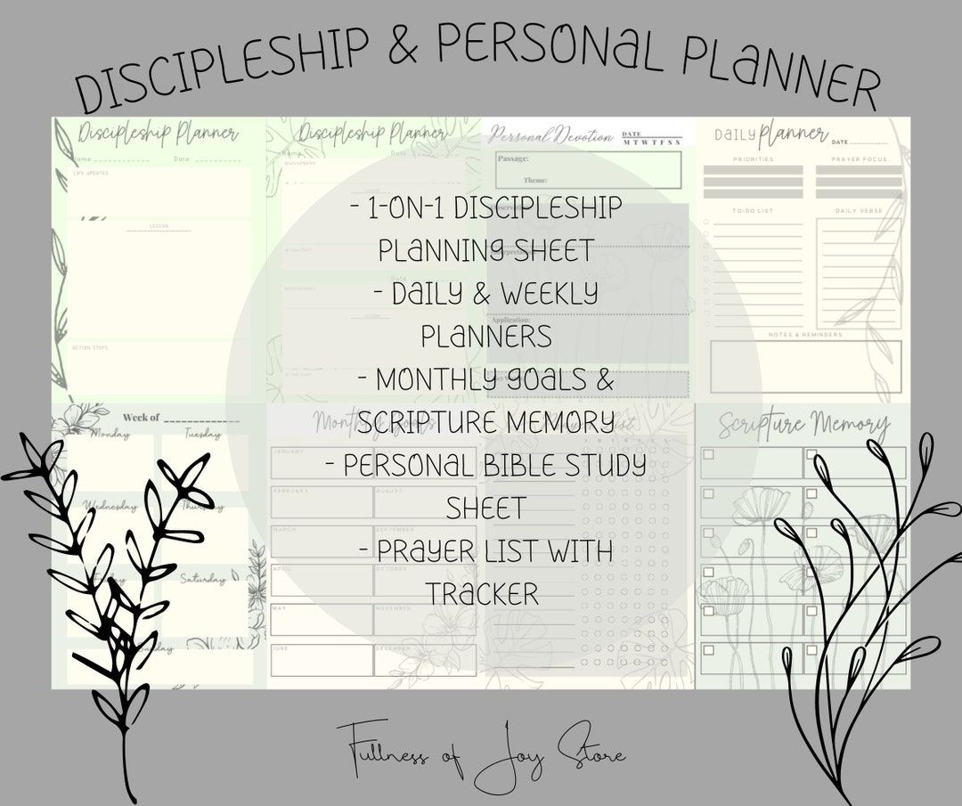 Discipleship Planner - Etsy