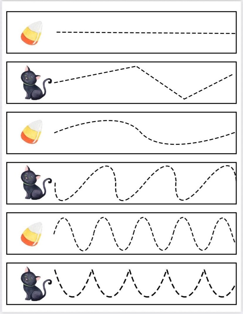 Halloween Preschool Activity Pack: Tracing, Counting (digital Download ...