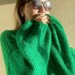 Emerald Green Sweater, Handmade Sweater Mohair, Green Sweater, Womens ...
