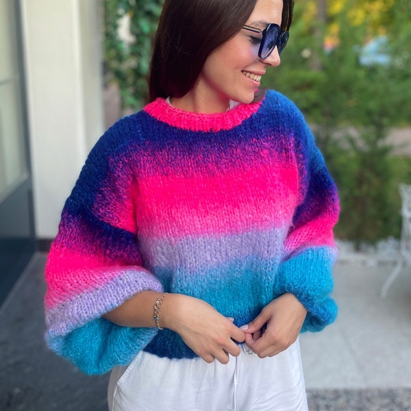Knit Cropped Sweater - Etsy