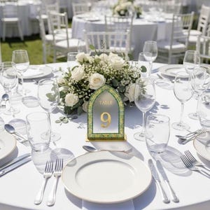 Stained Glass Wedding Table Numbers, Engagement Party Decorations - Etsy