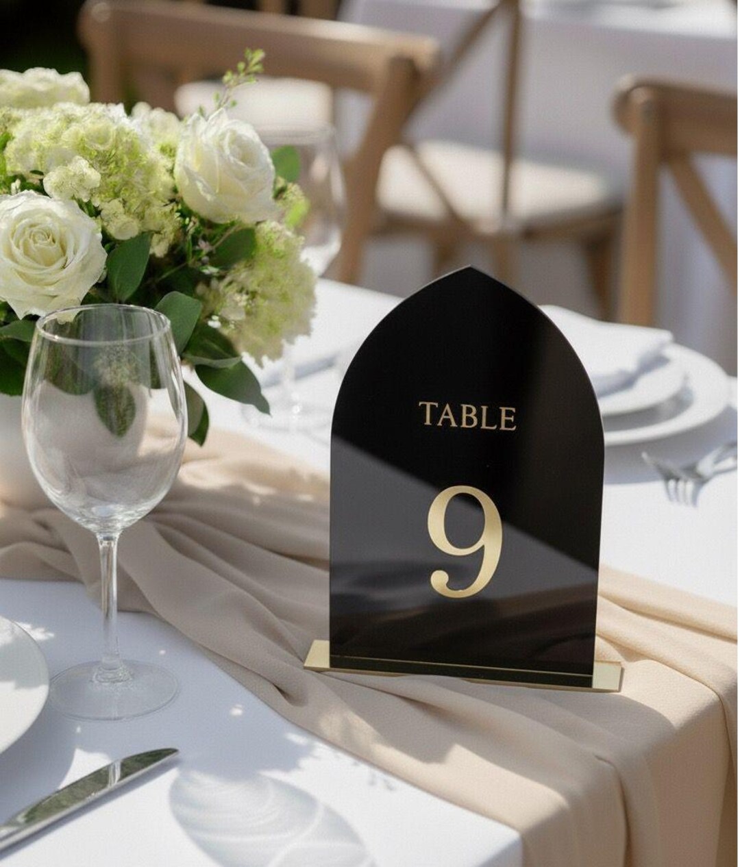 Black Table Numbers, Acrylic Wedding Signs, Reception Decor, Table Plan ...