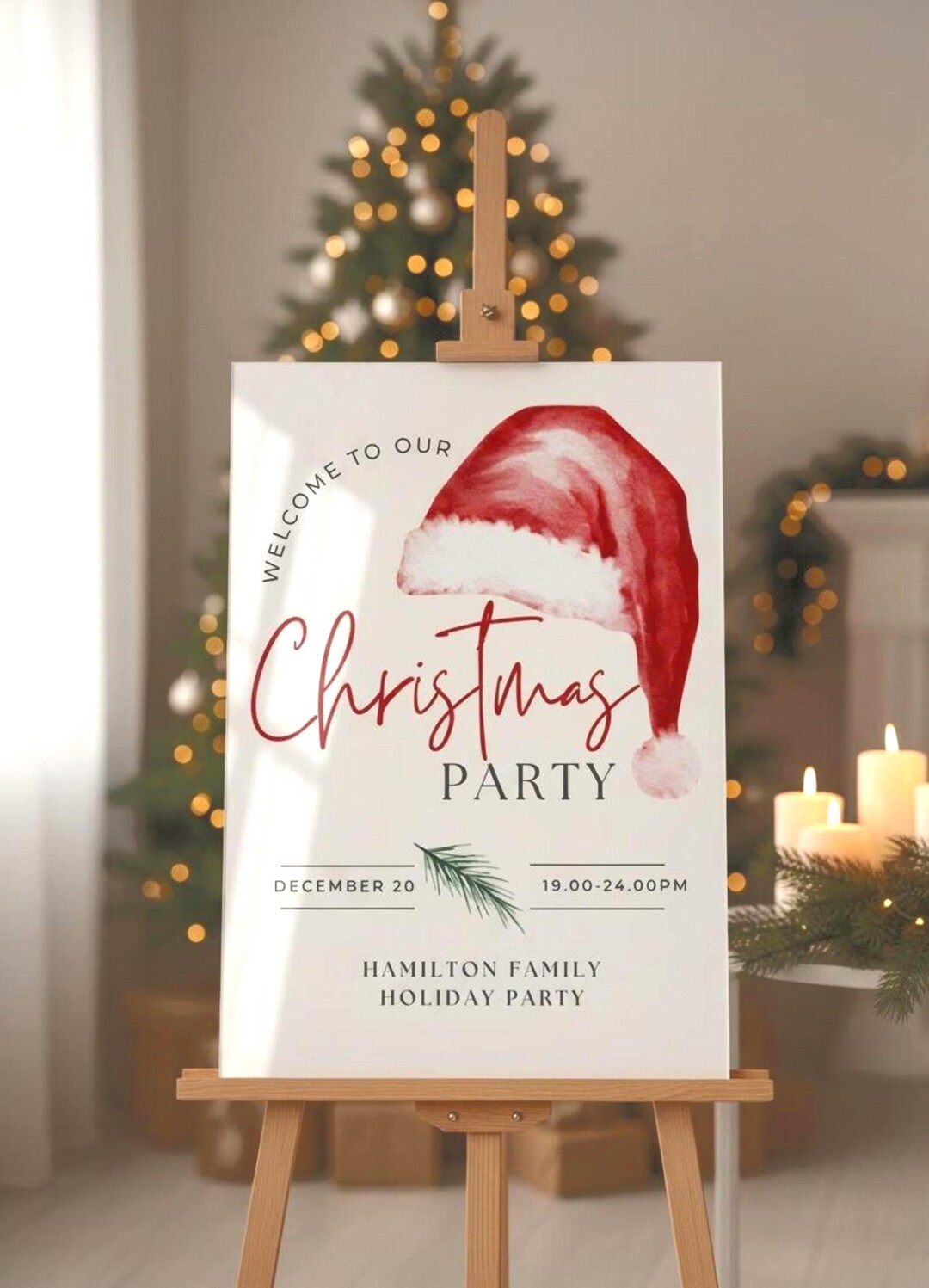 Acrylic Christmas Party Welcome Sign, Personalized Holiday Decor - Etsy UK