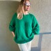 Emerald Green Sweater, Handmade Sweater Mohair, Green Sweater, Womens ...