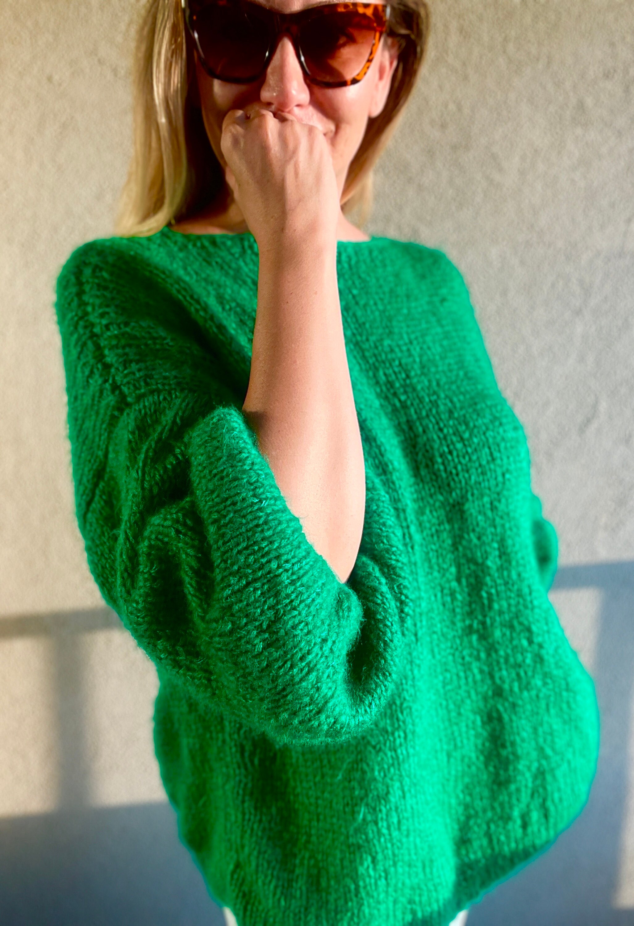 Emerald Green Sweater, Handmade Sweater Mohair, Green Sweater, Womens ...
