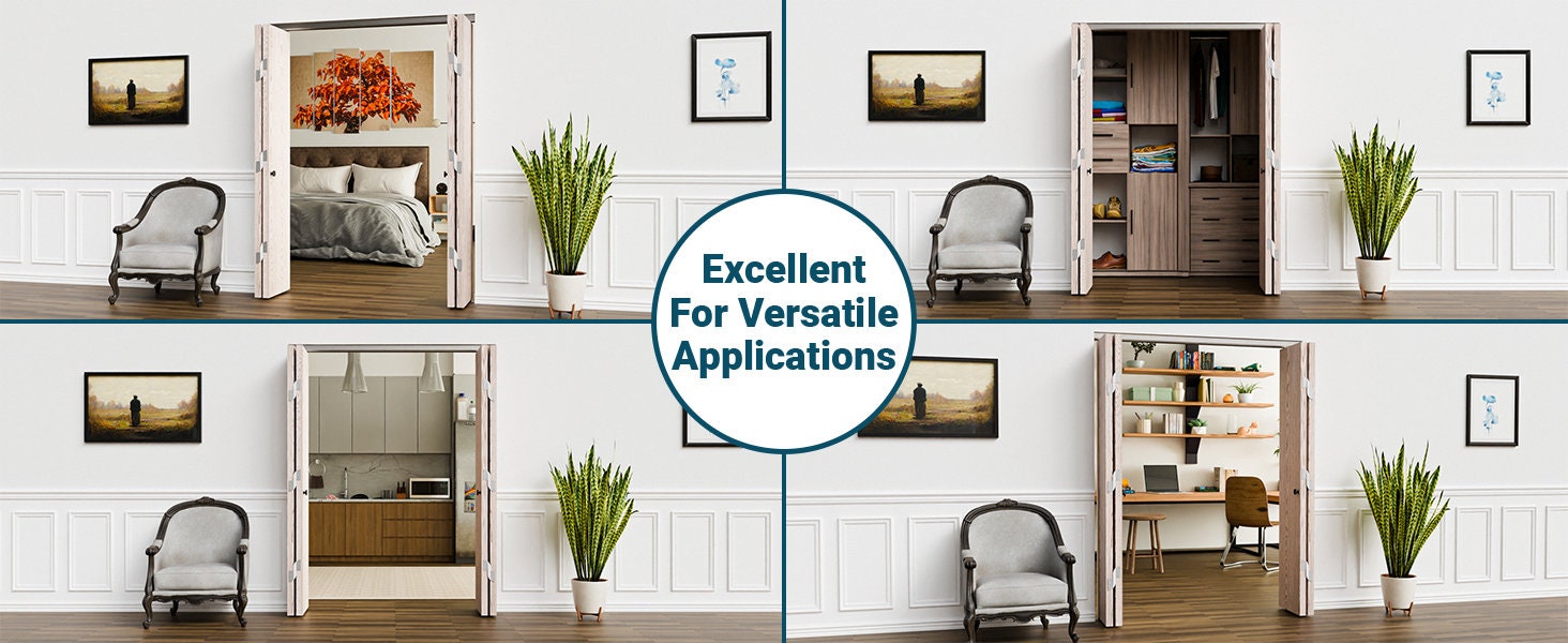 Villar Home Designs Bifold Folding Heavy Duty Sliding Closet Door ...