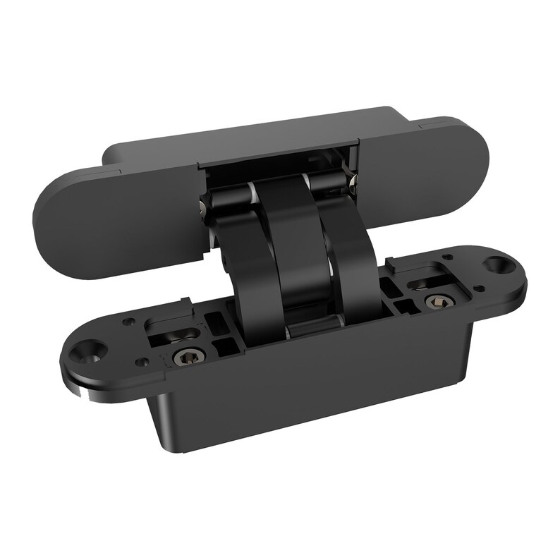 Black Matte Invisible Concealed Heavy Duty Door Hinge 3D 3-way ...