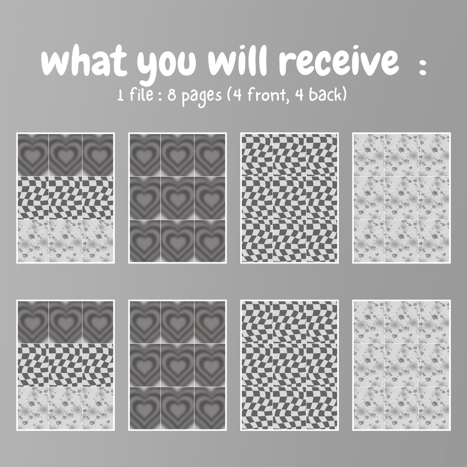 Kpop Photocard Binder Filler : Grey Simple Pack !! [digital Download ...