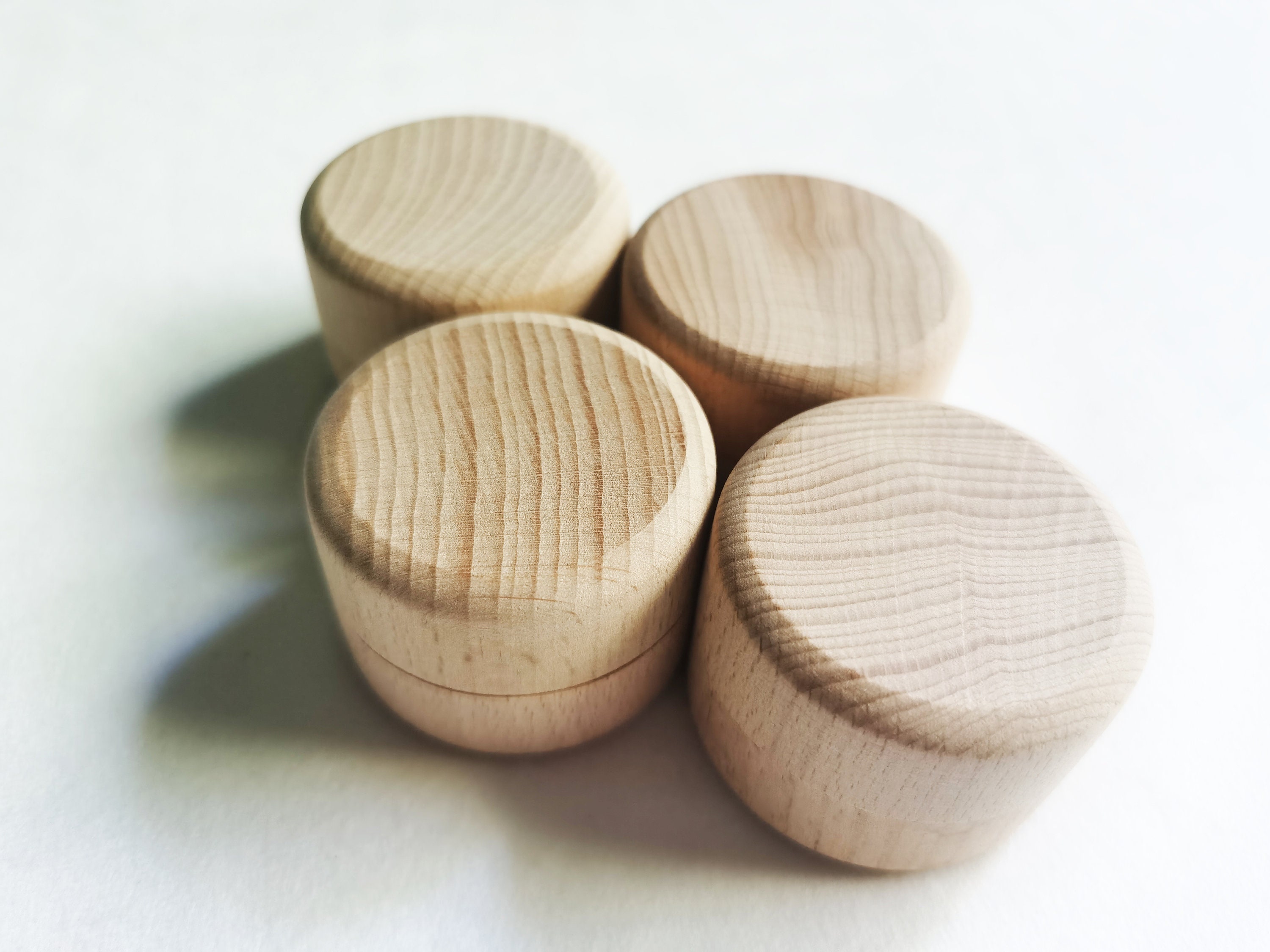 Natural Wood Box in 2 Sizes Small Raw Wood Container Round - Etsy