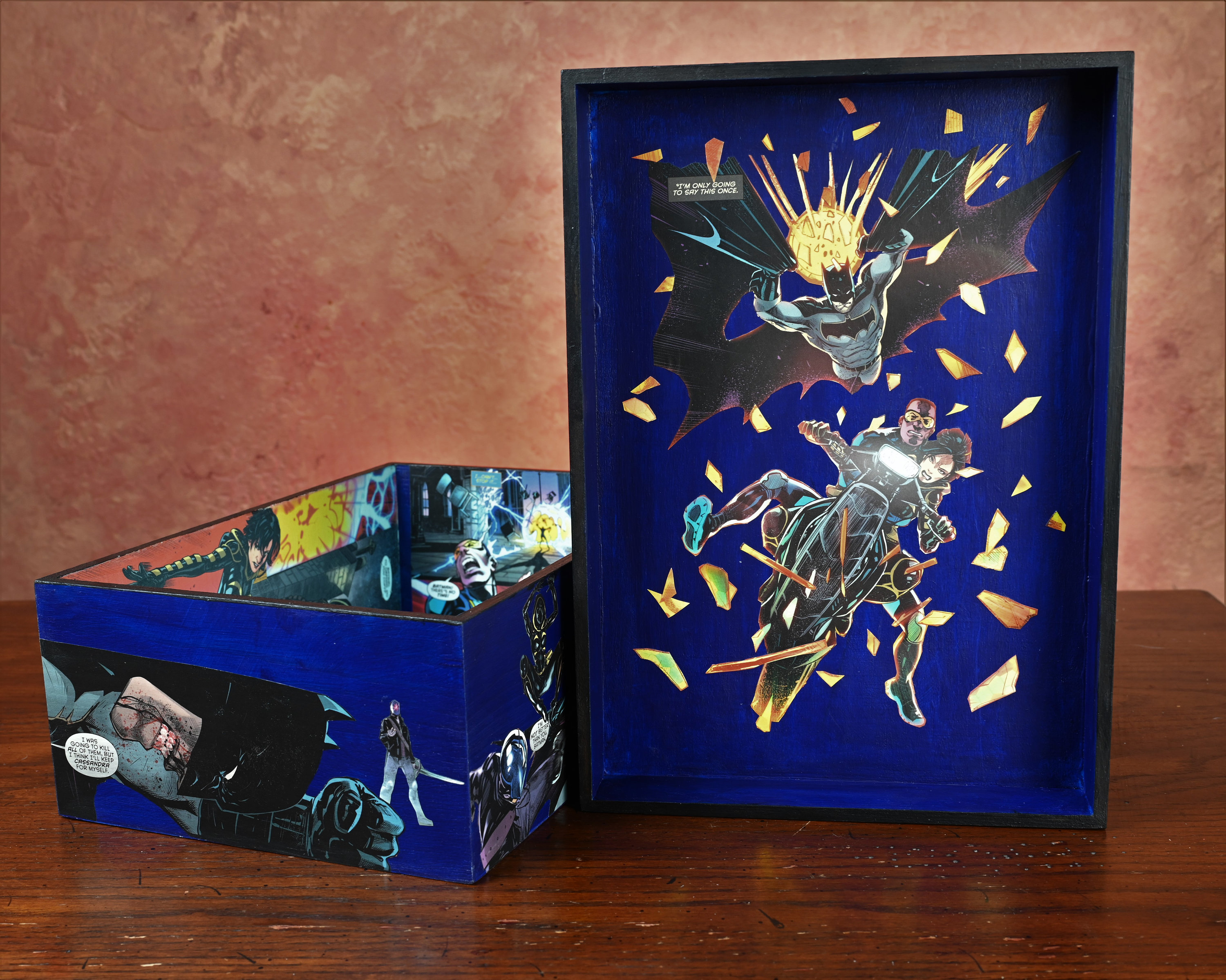 Batman Comic Decoupage Box gift Box All Purpose Box - Etsy