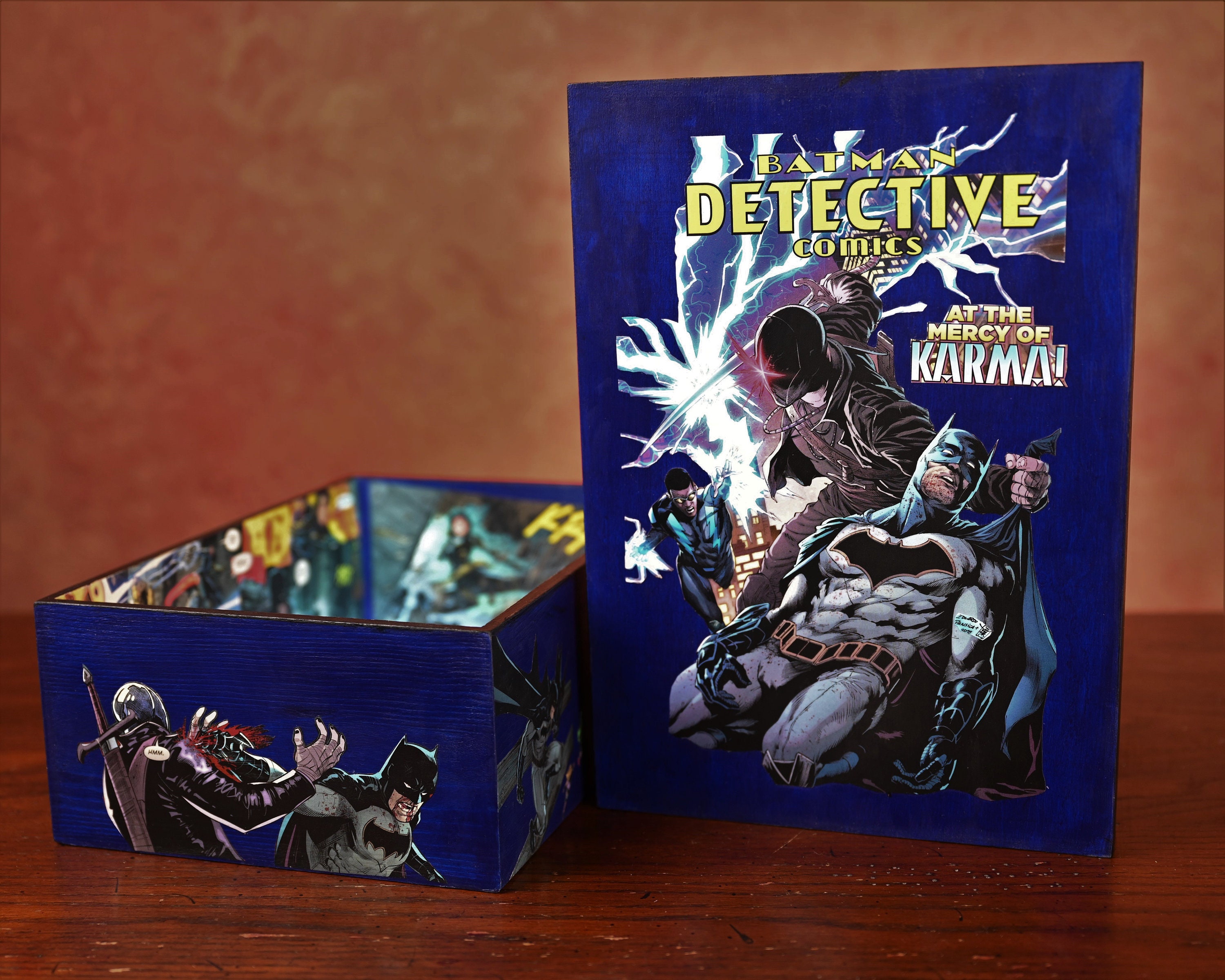 Batman Comic Decoupage Box gift Box All Purpose Box - Etsy