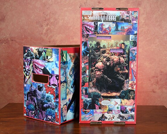 DC Comic Storage Box Decoupage Short Box Holds 150 to 175 - Etsy