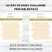 Printable Savings Challenge Planner Bundle, BONUS Blank Savings ...