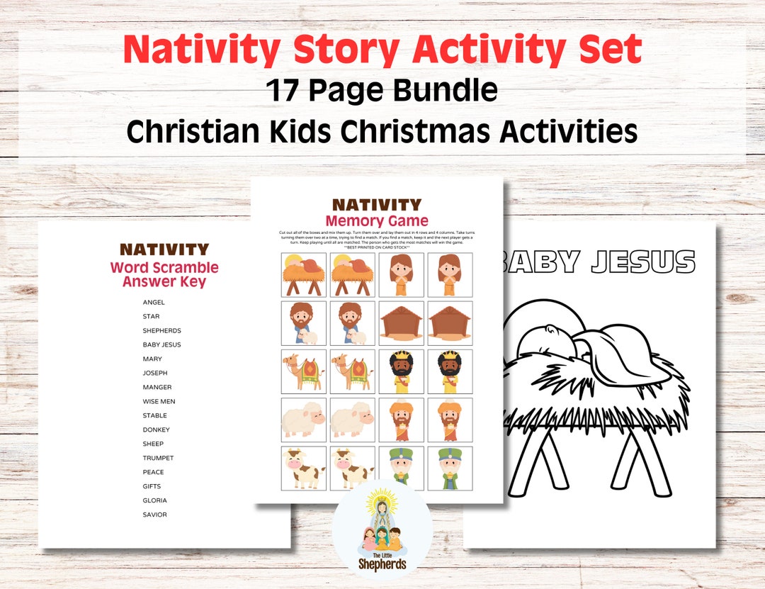 Nativity Story Printable Games & Coloring Pages | Christian Kids ...