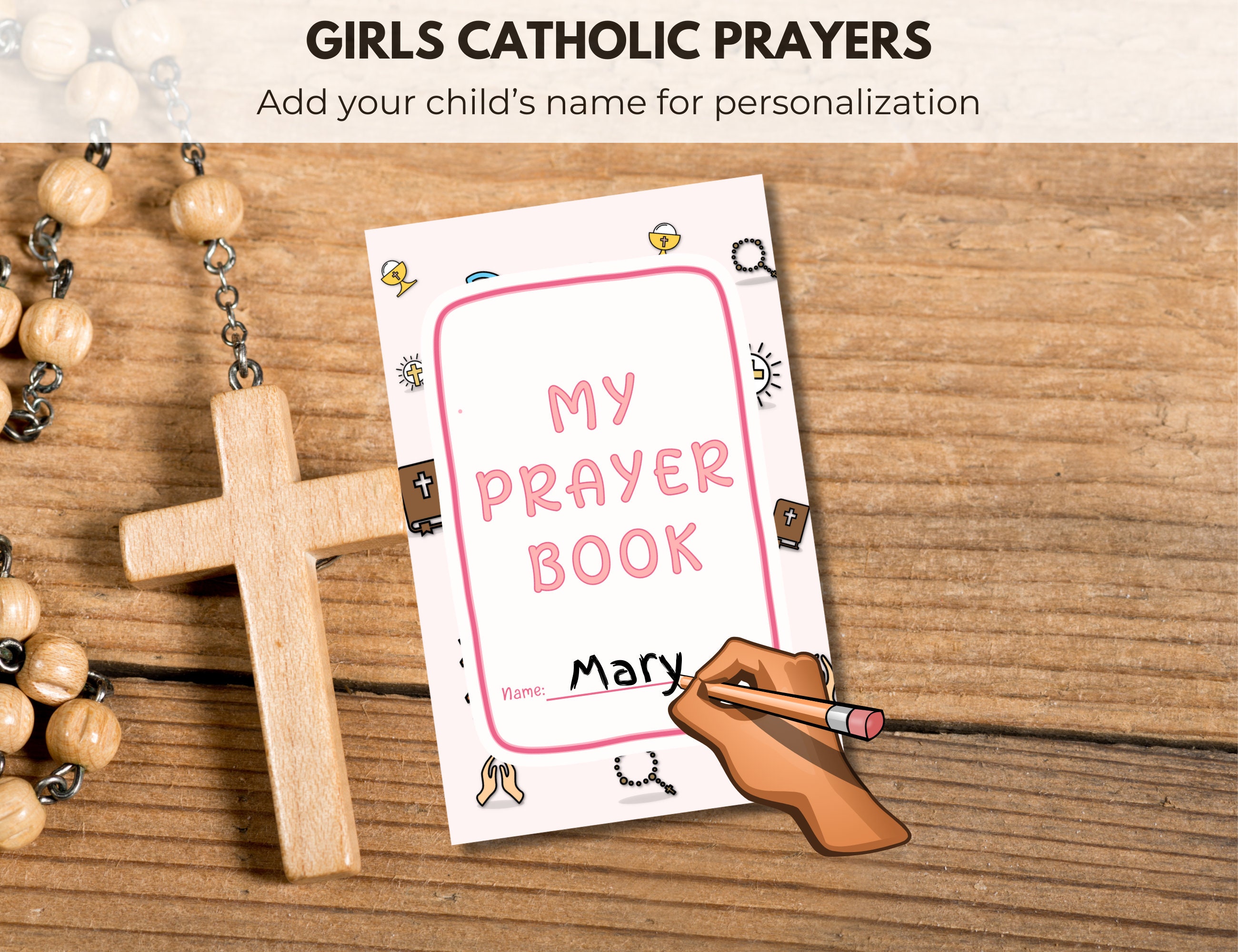 Girls Pink Prayer Book for Catholic Children | Printable Catholic ...